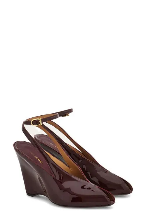 FERRAGAMO Arcadia Ankle Strap Wedge Pump
