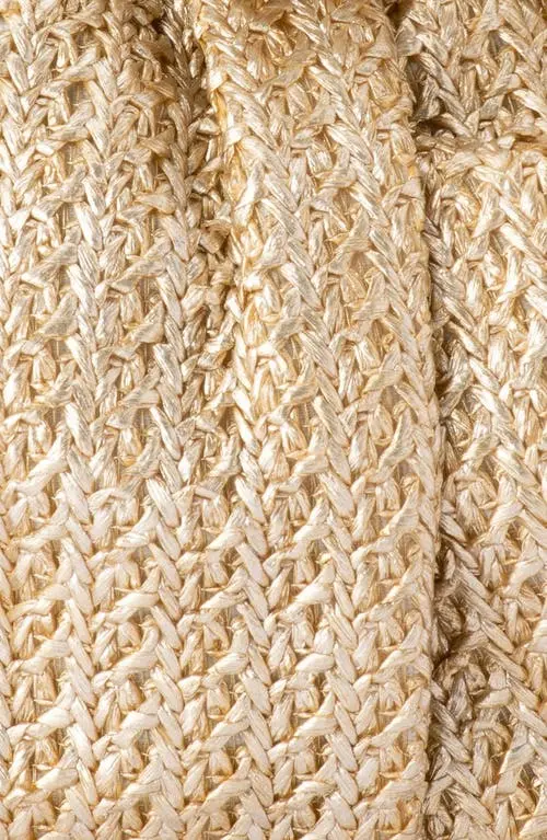 OLGA BERG Stevie Pleated Woven Clutch