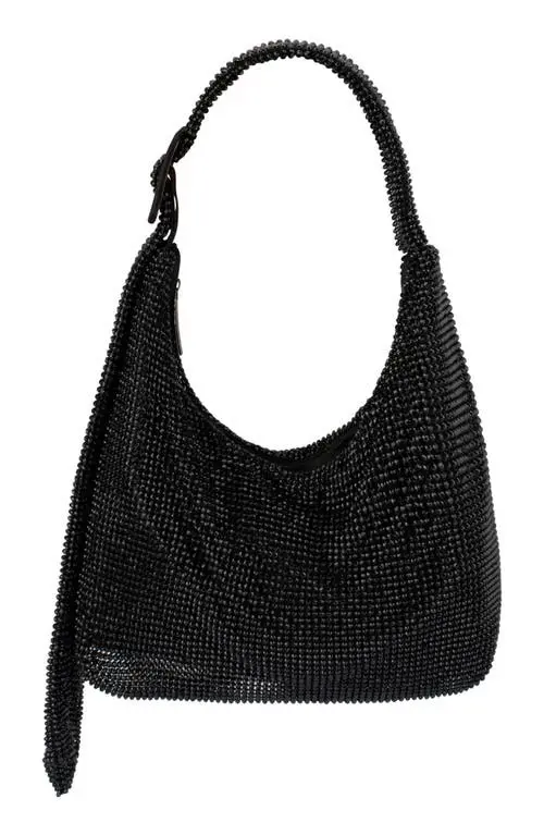 OLGA BERG Calypso Crystal Mesh Shoulder Bag