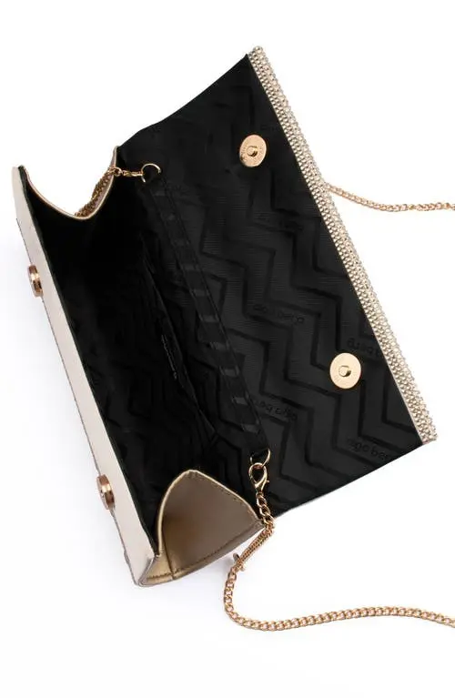OLGA BERG Bridget Crystal Clutch - Champagne
