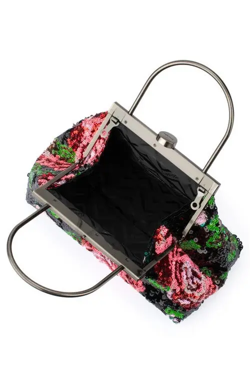 OLGA BERG Audrey Sequin Top Handle Bag