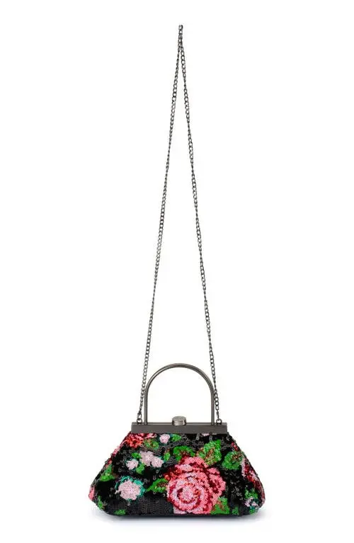 OLGA BERG Audrey Sequin Top Handle Bag