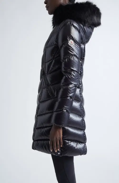 Moncler Fulmarus Hooded Down Puffer Jacket With Faux Fur Trim