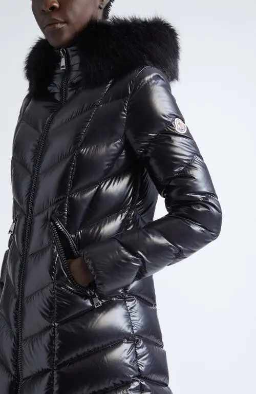 Moncler Fulmarus Hooded Down Puffer Jacket With Faux Fur Trim