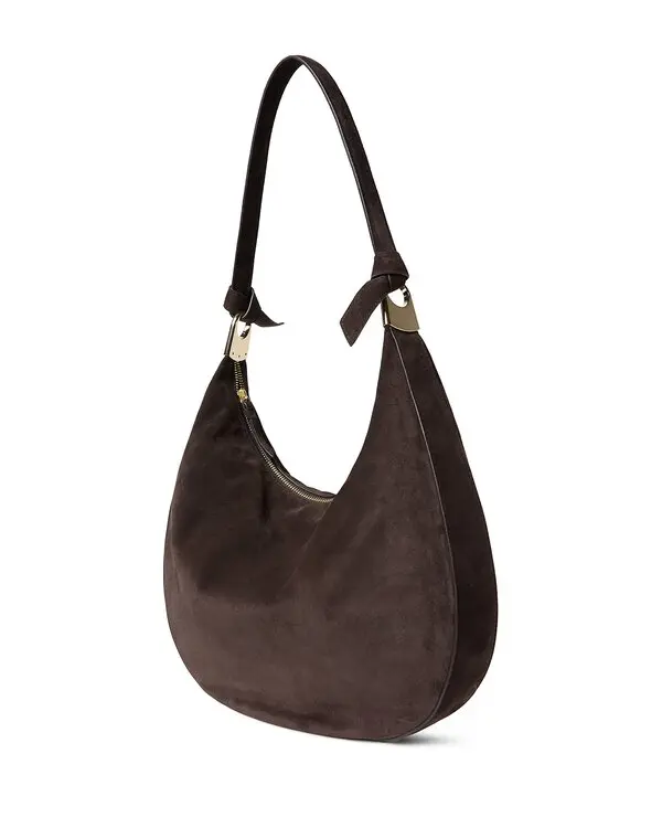 LOEFFLER RANDALL Morgan Leather Hobo Bag - Dark Brown