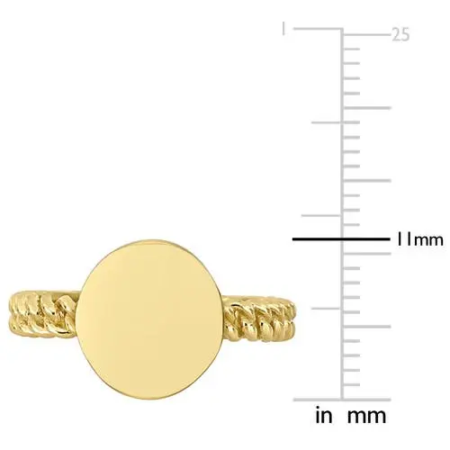 JULIANNA B. 14k Yellow Gold Disc Braided Ring