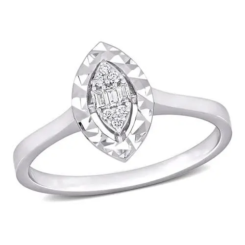 JULIANNA B. Diamond Marquise-shape Cluster Ring - 14k White Gold