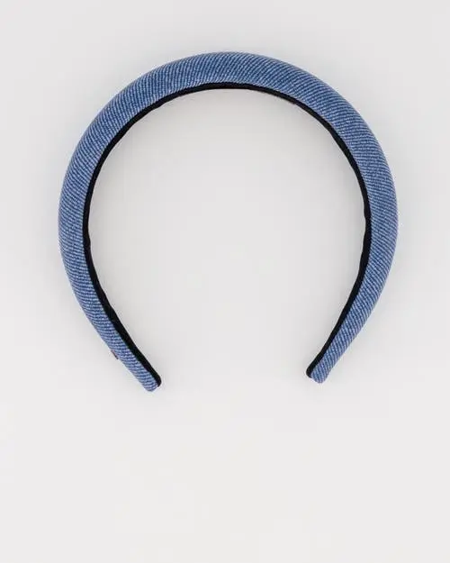 Alexandre De Paris Aurore Boreales Washed Leather Headband - Light Blue
