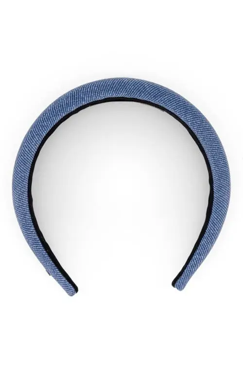 Alexandre De Paris Aurore Boreales Washed Leather Headband - Light Blue