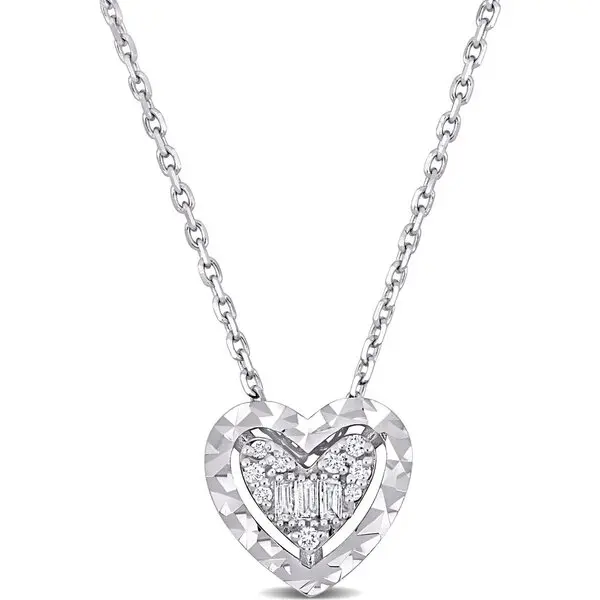JULIANNA B. Diamond Heart Pendant Necklace - 14k White Gold