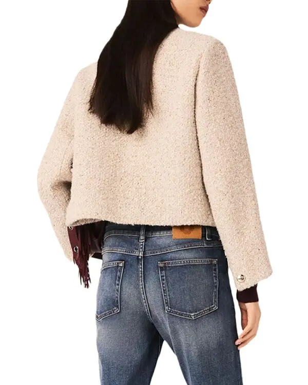 Maje Short Boucle Tweed Jacket