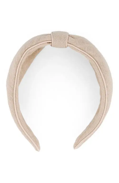 Alexandre De Paris Linen Sahara Headband - Beige