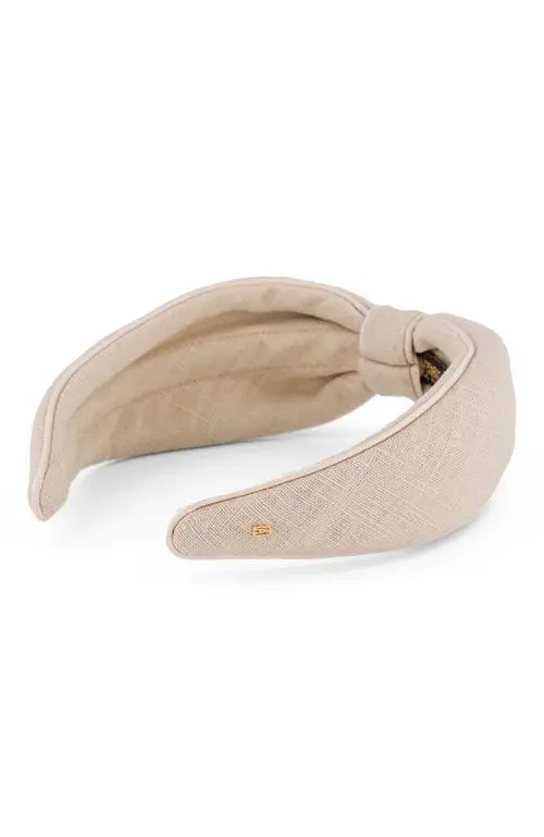Alexandre De Paris Linen Sahara Headband - Beige