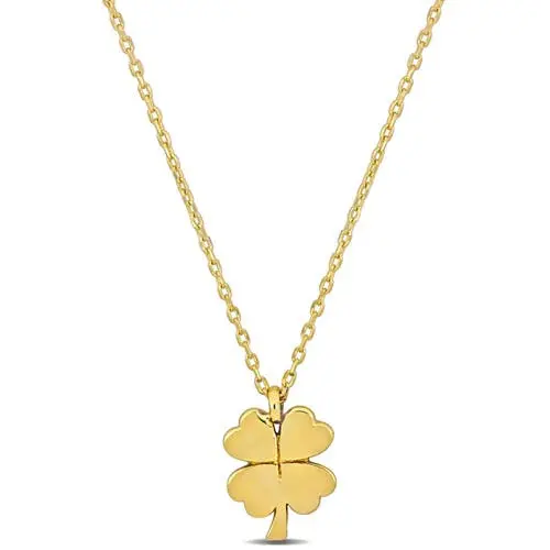 JULIANNA B. 14k Yellow Gold Charm Pendant Necklace - Clover