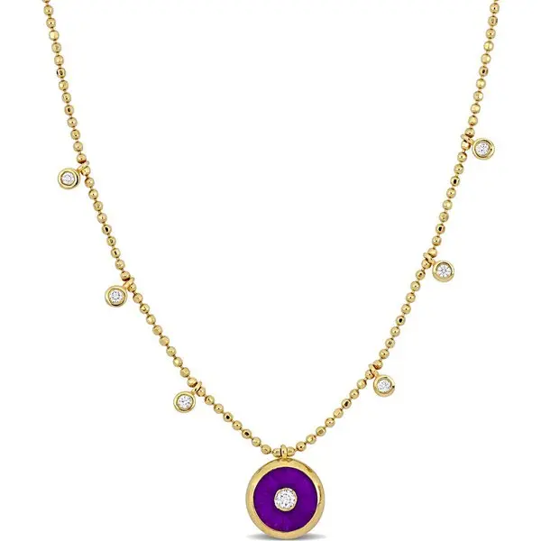 JULIANNA B. Diamond Station Necklace In 14k Gold - Eye