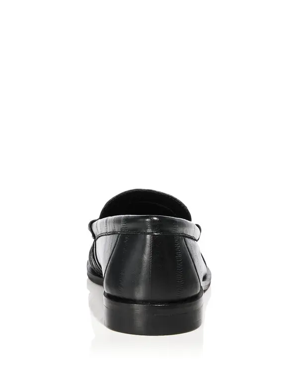Aqua Hanah Loafer Flats - Black
