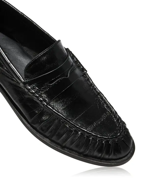 Aqua Hanah Loafer Flats - Black