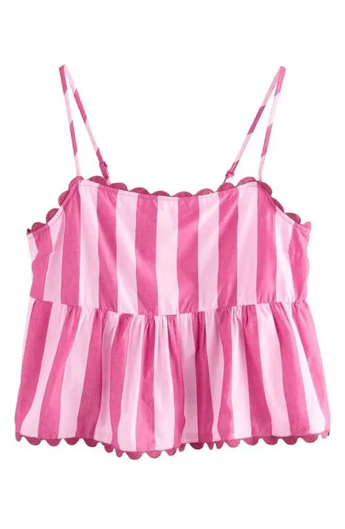 NEXT Stripe Scallop Hem Camisole