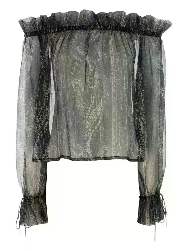 Saint Laurent Printed Crepe Blouse