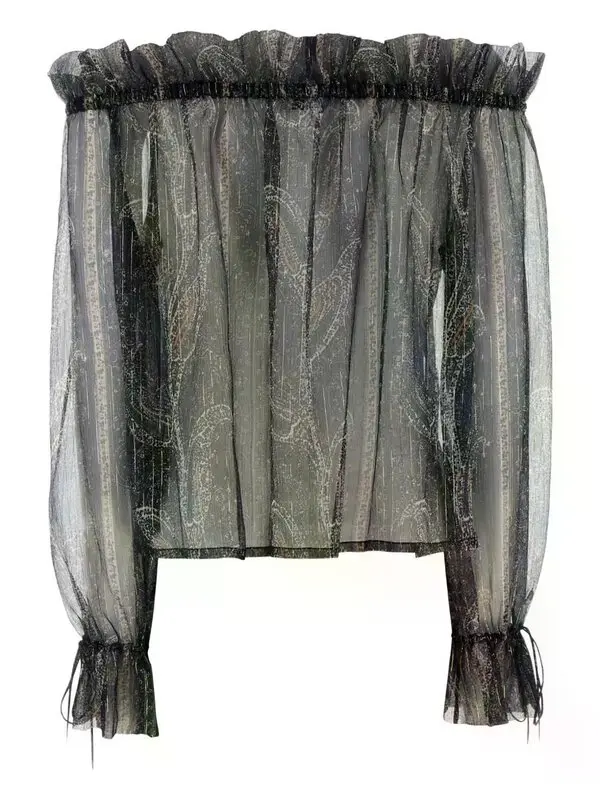 Saint Laurent Printed Crepe Blouse