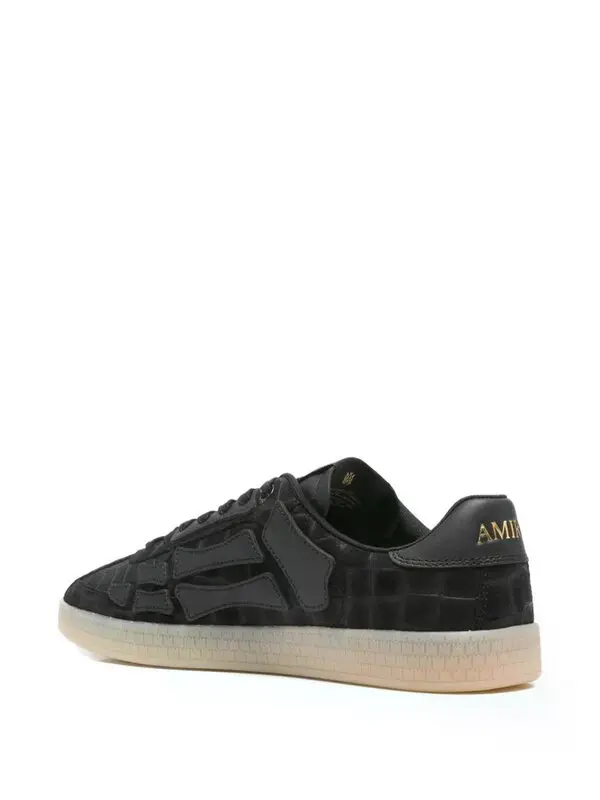 Amiri Pacific Bones Crocodile-embossed Leather Sneakers - Black