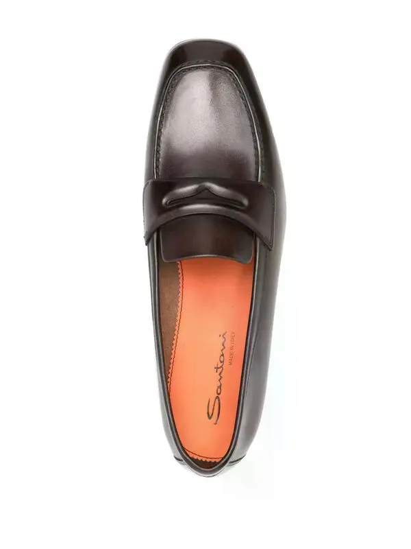 Santoni Figaro Leather Loafers