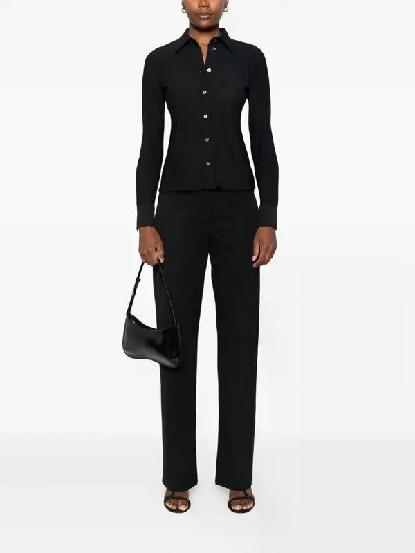 CALIBAN Button-front Long-sleeve Shirt
