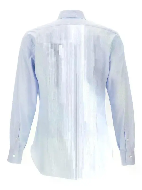 BARBA NAPOLI Micro-striped Long-sleeve Shirt
