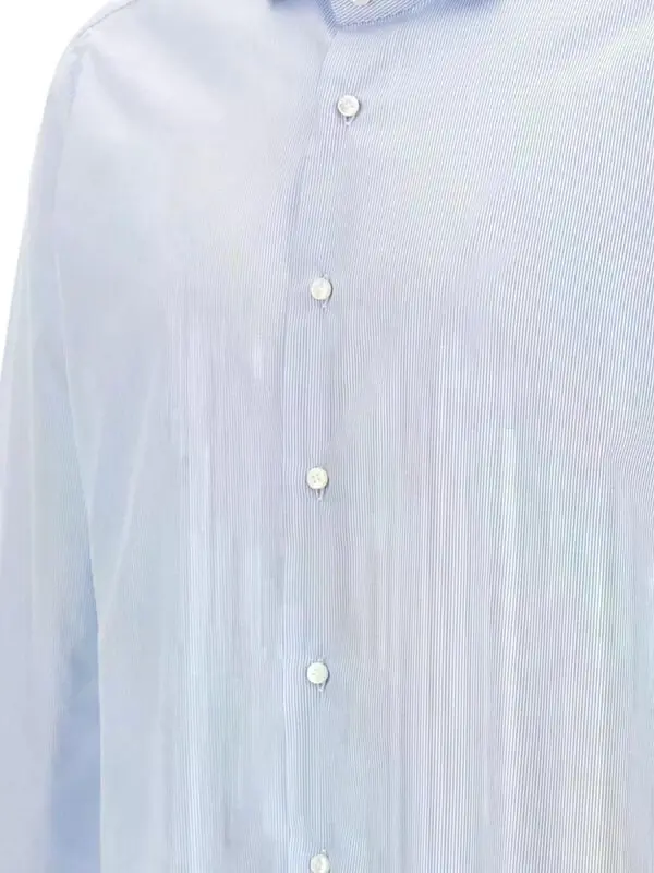 BARBA NAPOLI Micro-striped Long-sleeve Shirt
