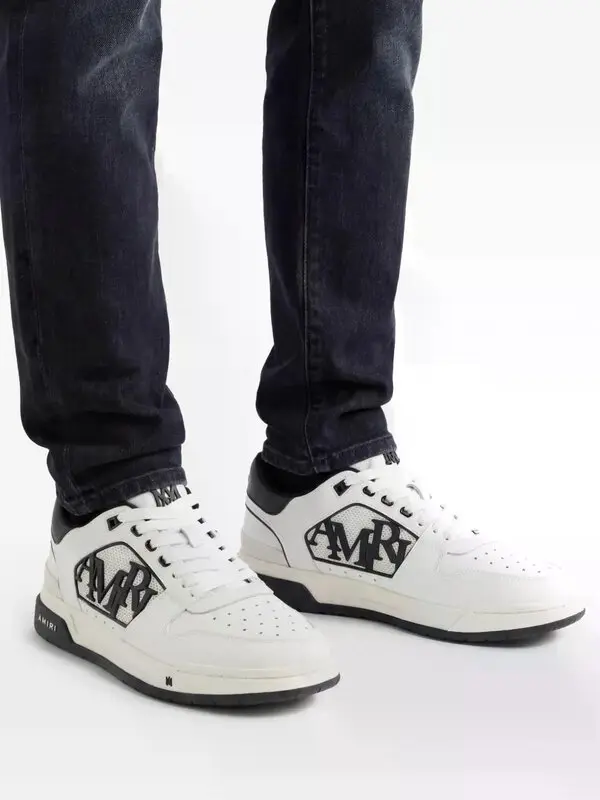 Amiri Logo-embossed Leather Sneakers - White