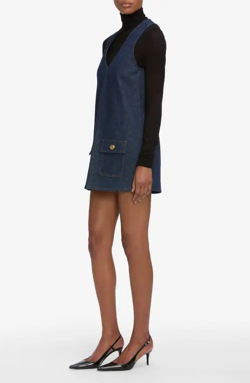 FRAME The Pinafore Denim Mini Dress