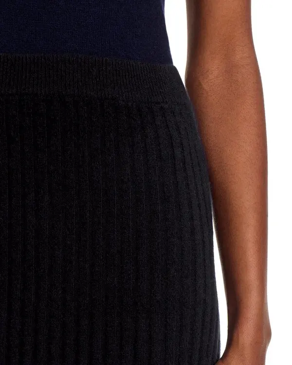 Bloomingdale'S 100% Cashmere Ribbed Midi Skirt