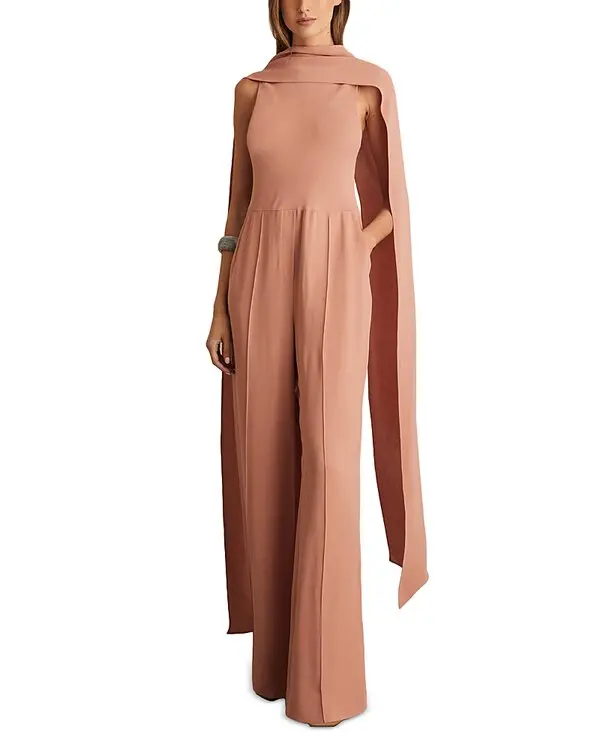 REISS Capeback Jumpsuit - Pink