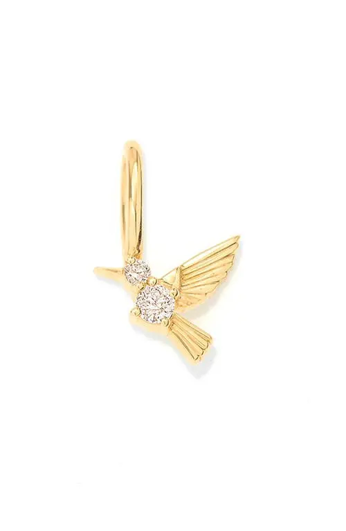 Adina Reyter Diamond Hummingbird Mini Charm - 9k Yellow Gold