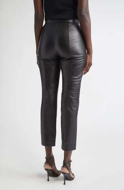 St. John Ankle Crop Leather Trousers
