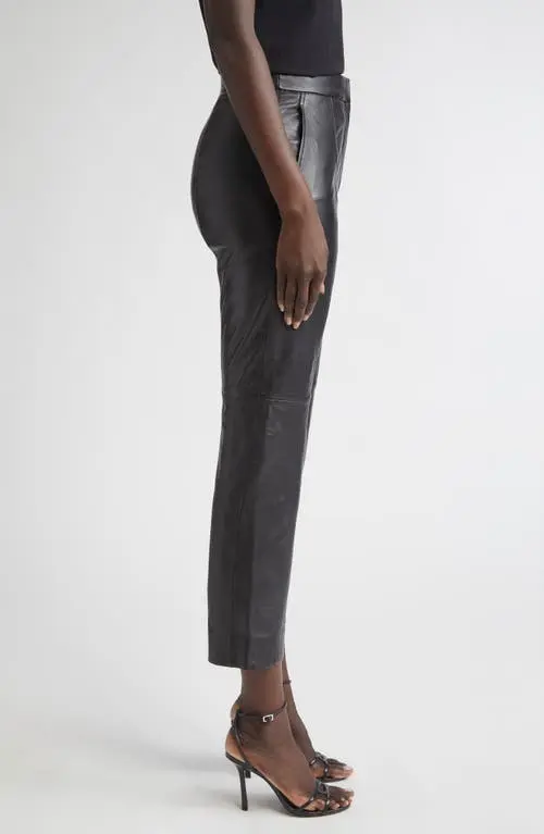 St. John Ankle Crop Leather Trousers