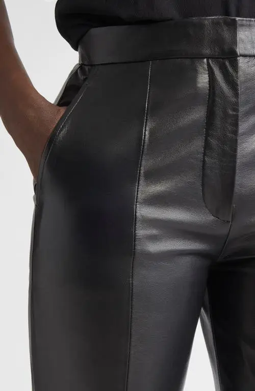 St. John Ankle Crop Leather Trousers