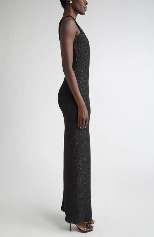 St. John Aura Sleeveless Sequin Knit Gown