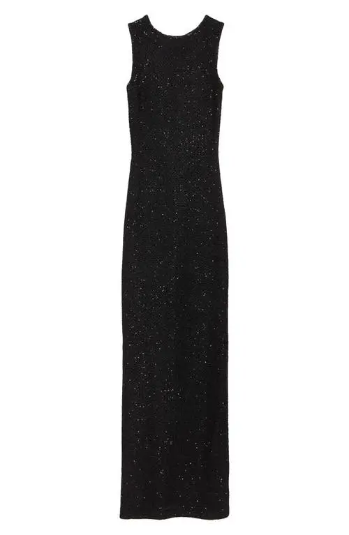 St. John Aura Sleeveless Sequin Knit Gown