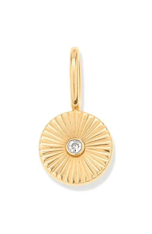 Adina Reyter Diamond Rays Mini Charm - 9k Yellow Gold