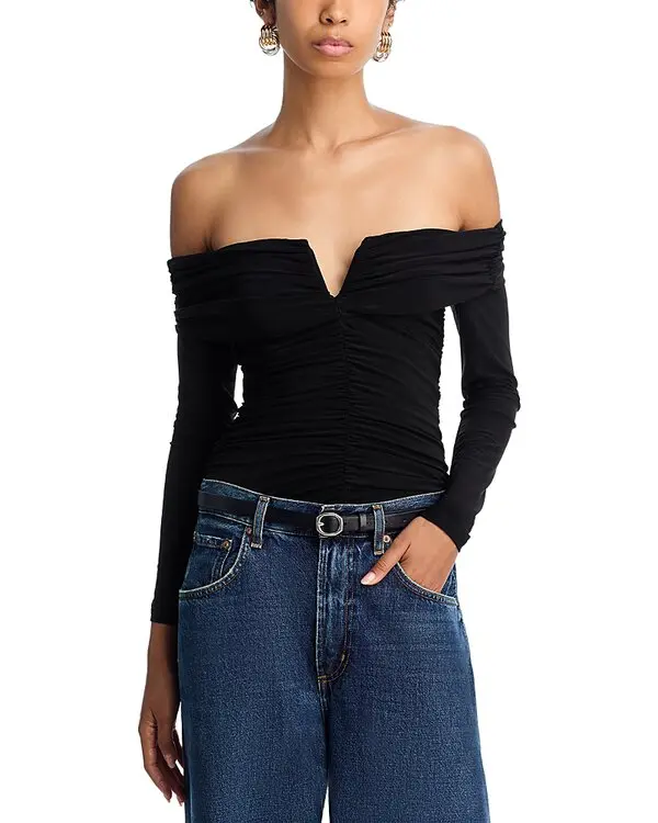 Aqua Matte Jersey Top Exclusive - Black