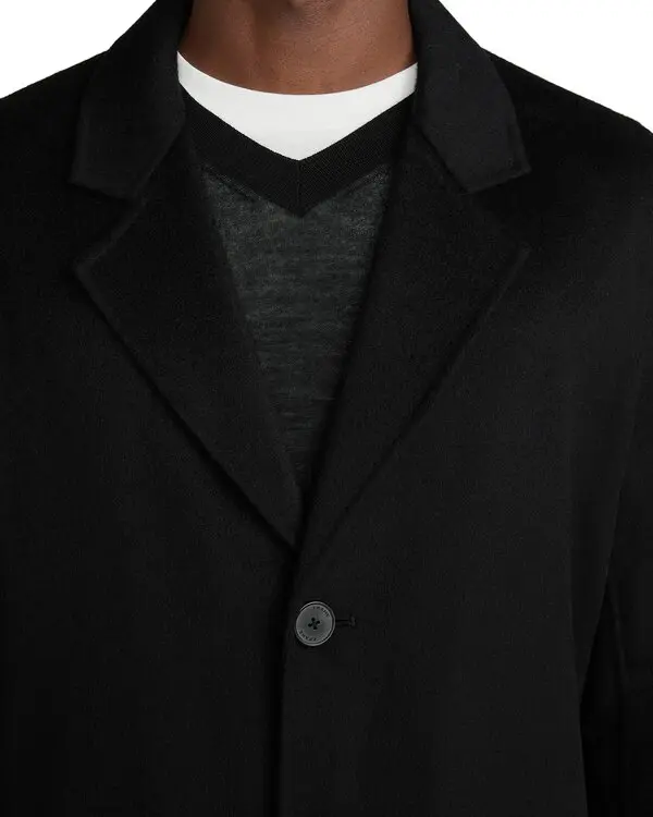 FRAME Double Face Wool Overcoat - Black