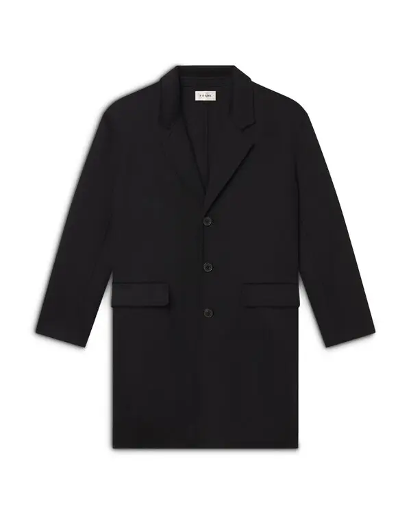 FRAME Double Face Wool Overcoat - Black