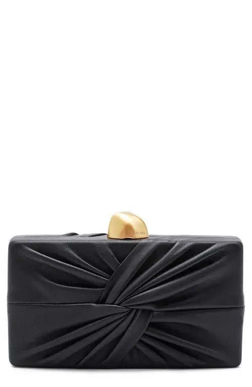 Cult Gaia Lisse Leather Clutch - Black