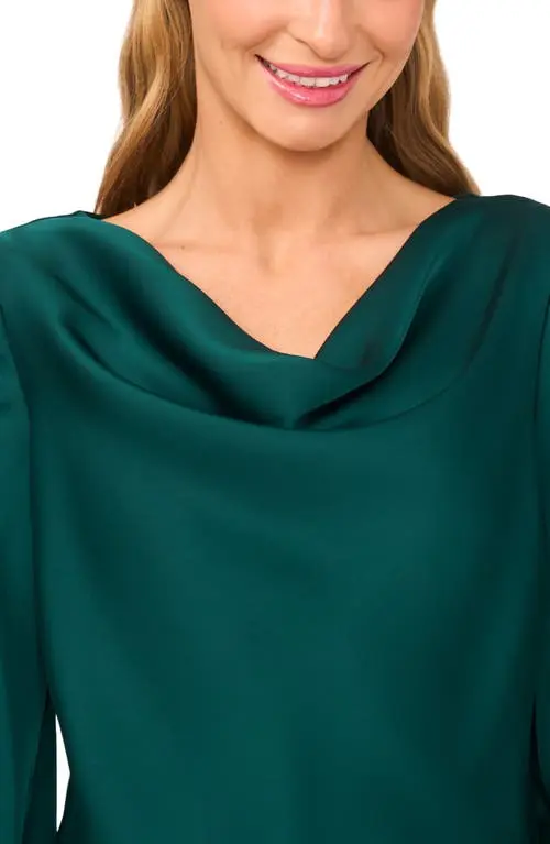 CECE DUPRAZ Sequin Cuff Charmeuse Top - Darkforest