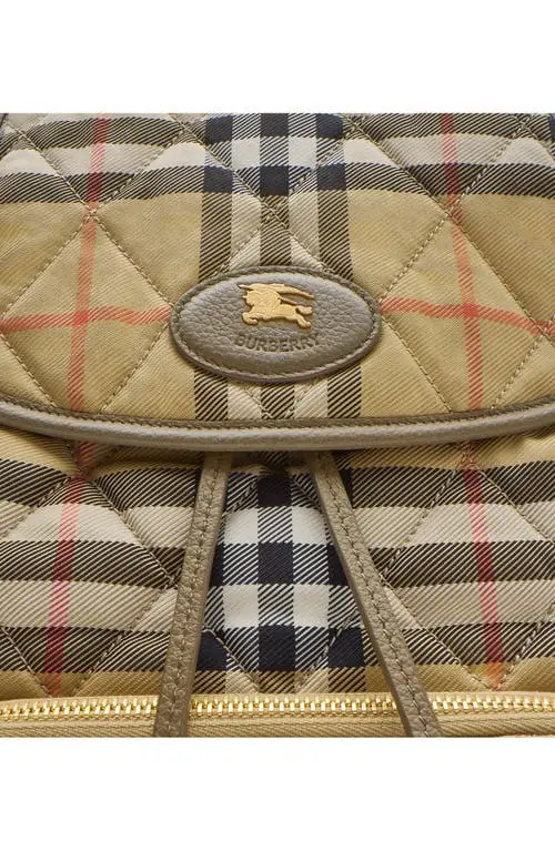 Burberry Horseshoe Check Corduroy Backpack