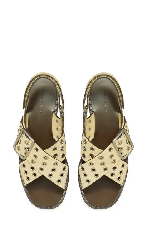 Tory Burch Cross Band Slingback Sandals - Praline