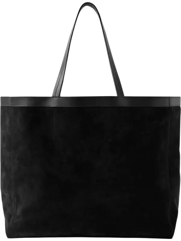 NILI LOTAN - Loren Leather-Trimmed Suede Tote