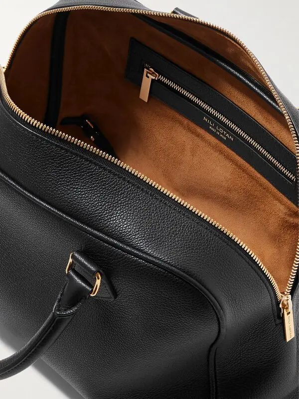 NILI LOTAN Jaclyn Textured-leather Tote - Black