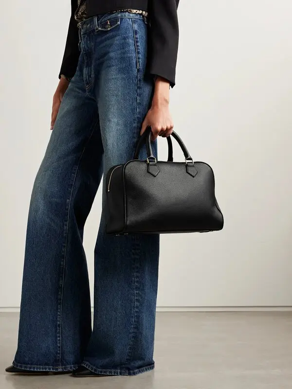 NILI LOTAN Jaclyn Textured-leather Tote - Black